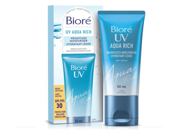 About Face: Bioré UV Aqua Rich Weightless Moisturizer SPF 30 - AmongMen